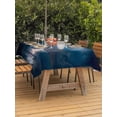 60x102 Inch Outdoor Tablecloth with Umbrella Hole Zipper Rectangle Navy ...