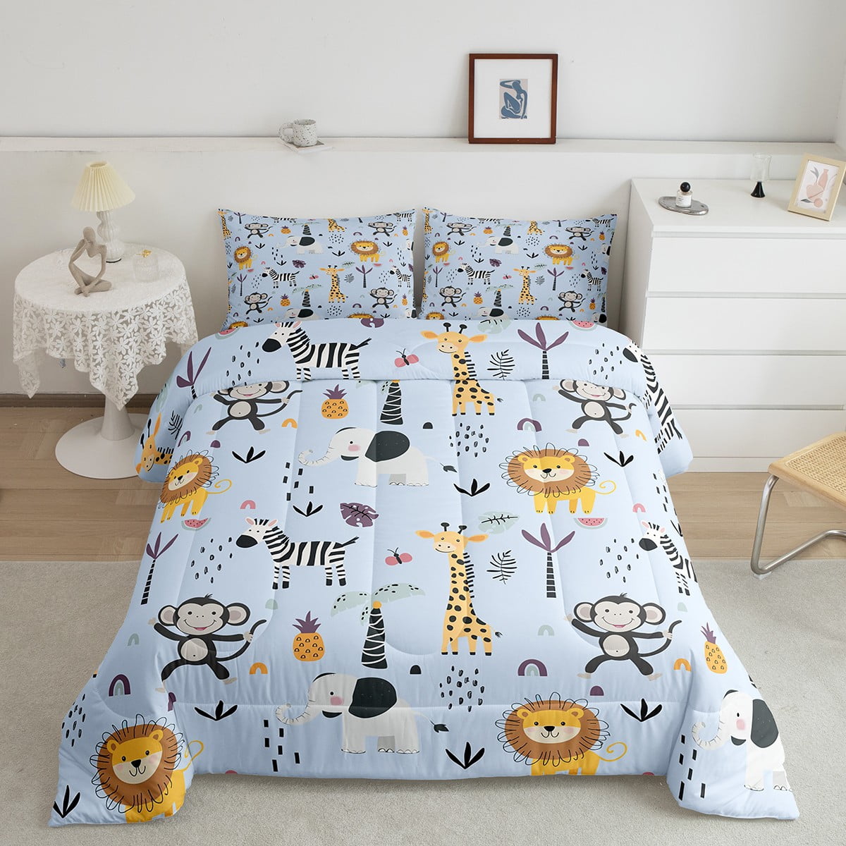 Click here for Yst Kawaii Jungle Animals Twin Bedding Sets For Bo... prices