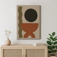 Canvas Print Wall Art Neutral Abstract Shapes with Circle Print ...