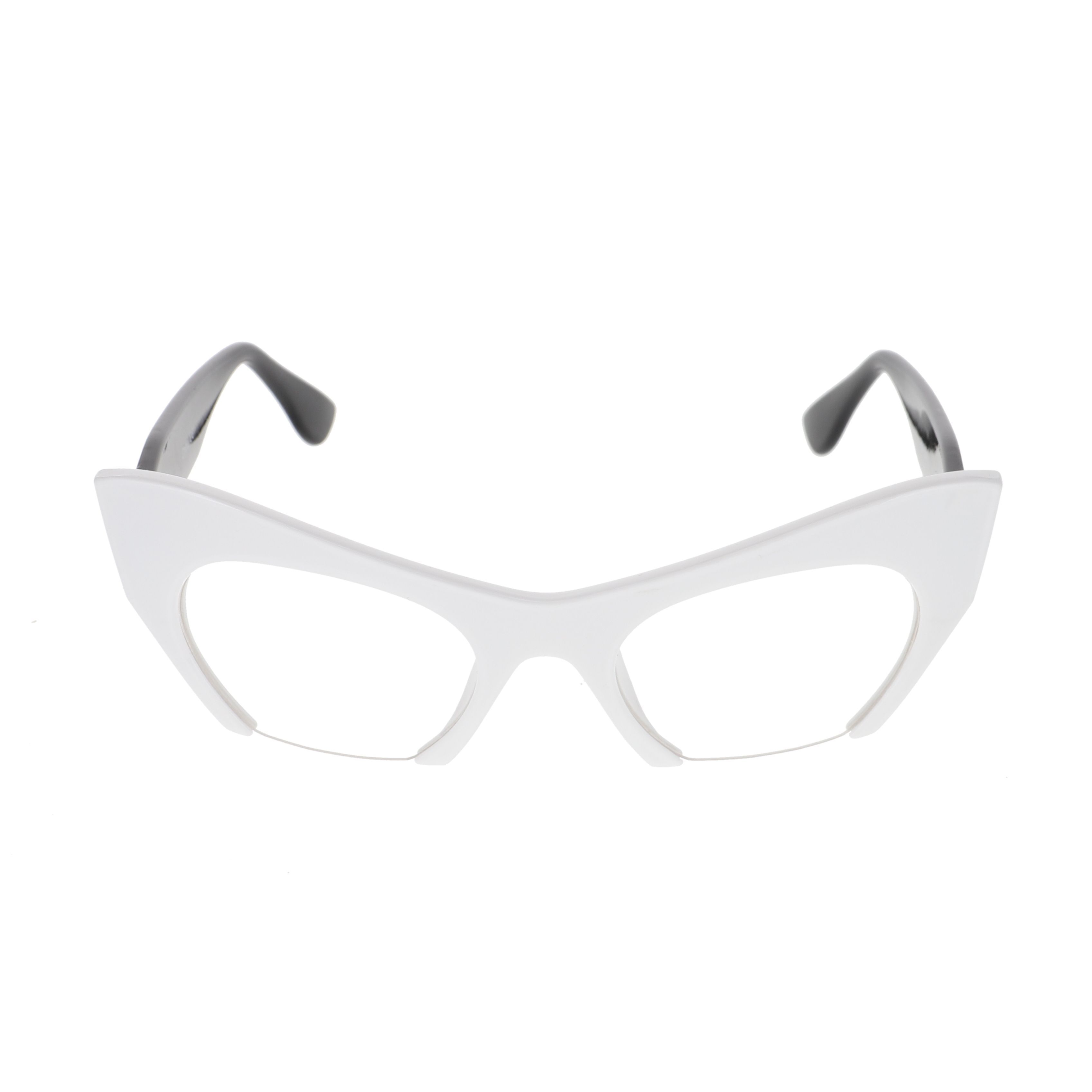 Semi Rimless Women Retro Cat Eye Razor Style Clear Lens EYEGLASSES ...