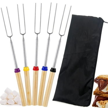 Corque Marshmallow Roasting Sticks Campfire Skewers Camping Accessories 8 Pieces - Walmart.com