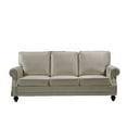 Uspridefurniture Feingold 85'' Velvet Rolled Arm Sofa - Beige - Walmart.com