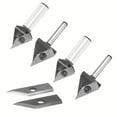Chamfering 60 Degree V-shaped Router Bit Woodworking Engraving Milling ...