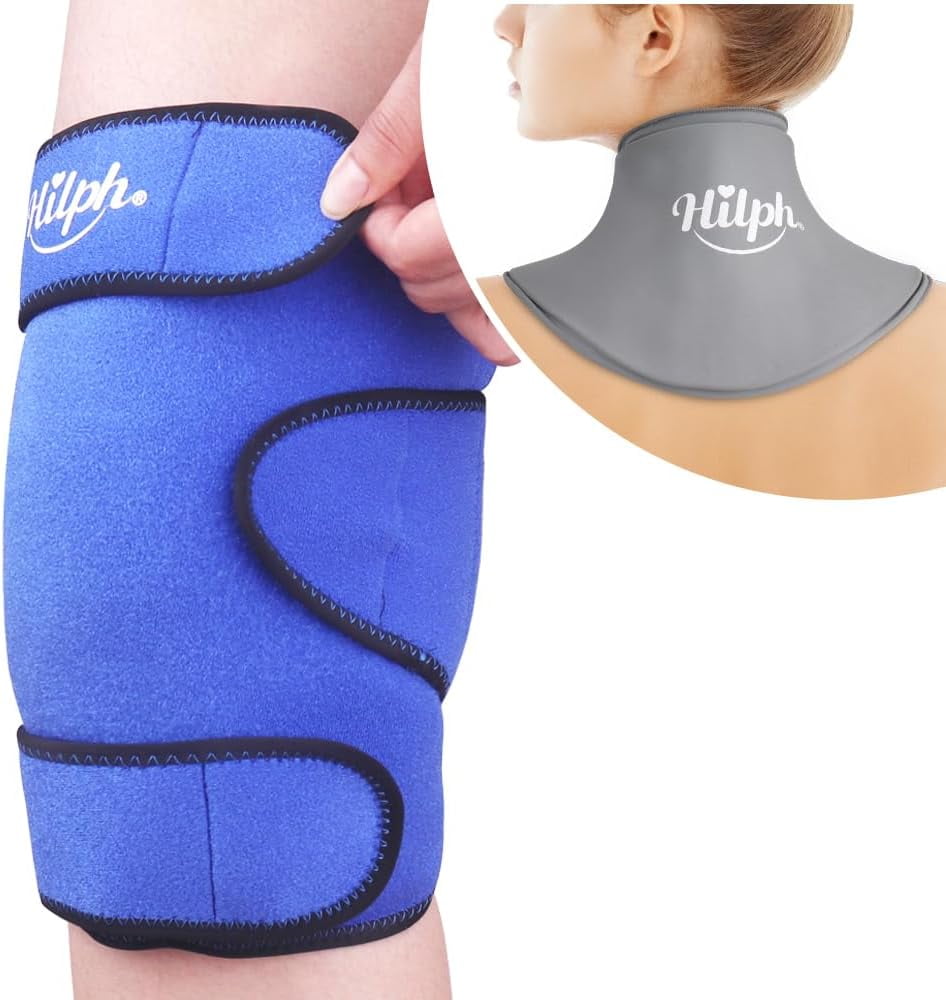 Bundle Knee ice Pack for Pain Relief and Neck Cervical ice Pack for ...