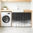 Black Gradient Cabinet Curtains 10" W x 11" L Watercolor Abstract Black ...
