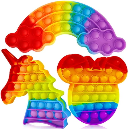 3 Pack Pops Poop Fidget Toy It, Its Popit Popper Sensory Relief Stress ...