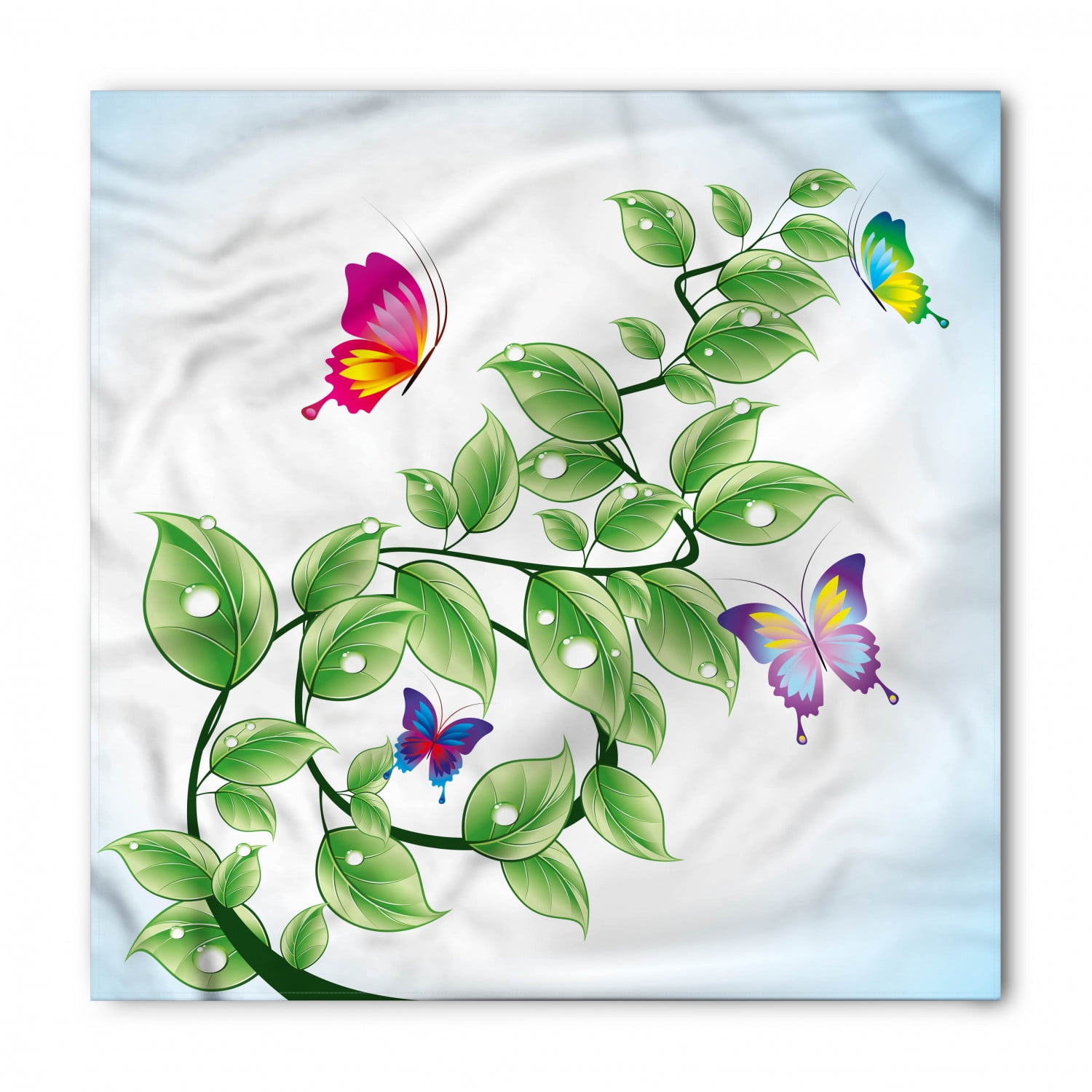 Nature Bandana, Floral Leaves Branches, Unisex Head and Neck Tie, by ...