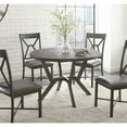 Bowery Hill Round Dining Table in Distressed Gray - Walmart.com