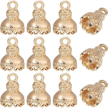Uxcell 200Pcs End Cap Knot Cover 3mm Dia Clamshell Metal Plated Open ...