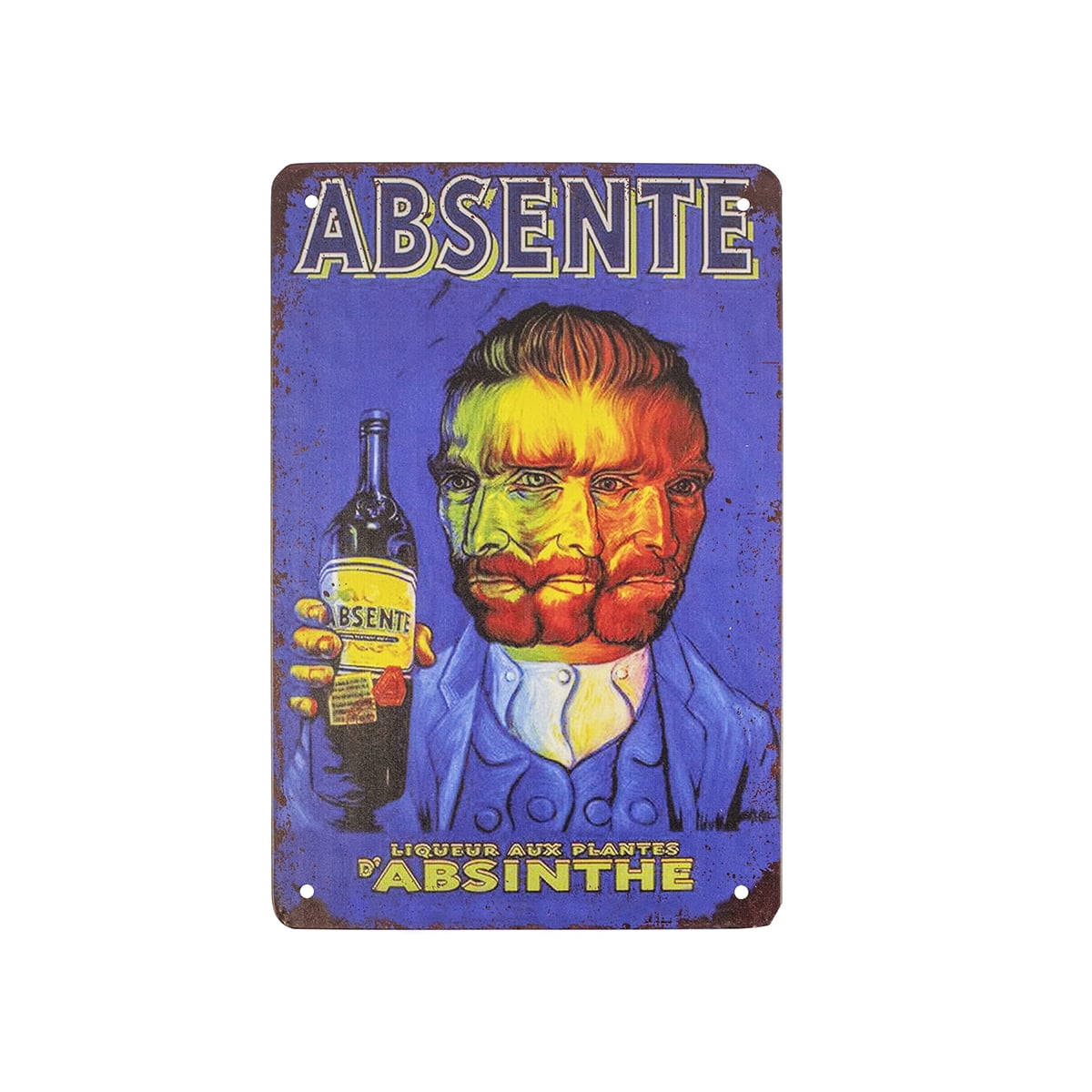 Retro Vincent Van Gogh Alcohol Ad Wall Art Absinthe Metal Pub Absente ...