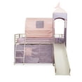 Powell Princess Castle Twin Size Tent Loft Bed with Slide, Pink ...