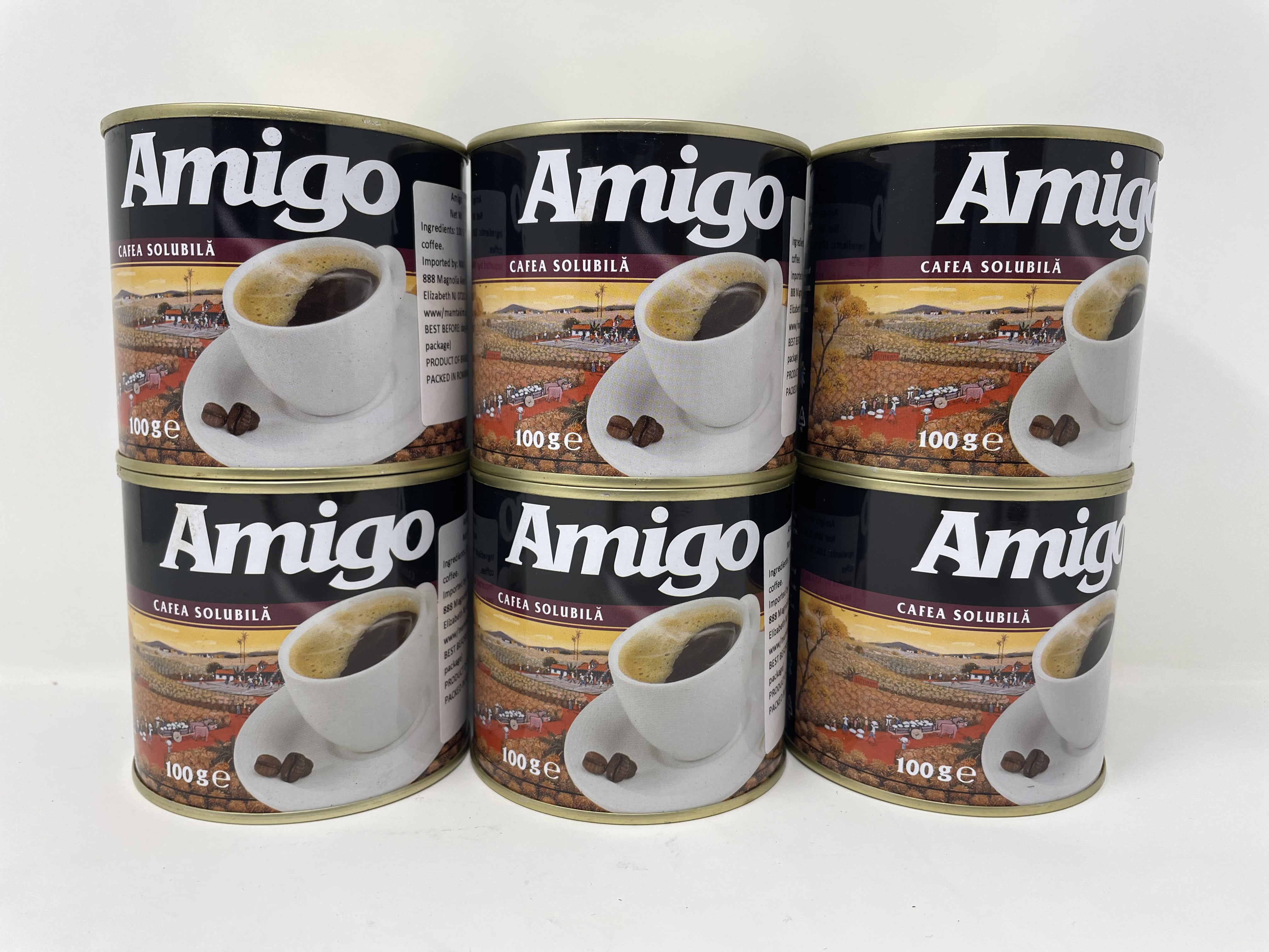 Amigo Cafea Solubila Instant Coffee - 3.52 Oz (100g - Pack of 6 ...