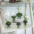 Glasseam Green Mushroom Vases: Glass Propagation Stations Terrarium Jar ...