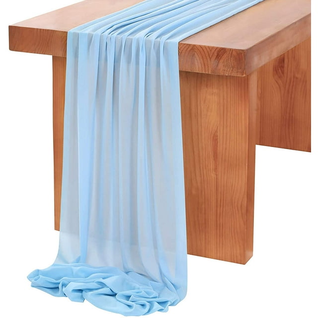 Chiffon Table Runner 29x120 Inch Sheer Romantic Table Runner for ...