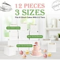 Moretoes 12” x 12” x 12” White Cake Boxes, Sturdy Material (12 Count ...