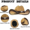 Cowboy Hat for Women and Men - Straw Cattleman Crease Hats with Upgrade ...