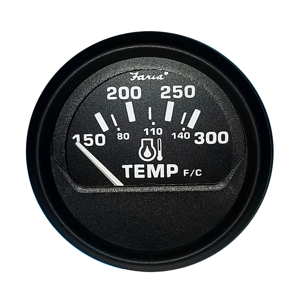 Faria Beede 12855 Faria 2" Oil Temp Gauge [140-320 F] - Euro Black ...