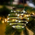 Solar Spiral LED Light Outdoor Hanging Lantern Waterproof Spring-Shaped ...