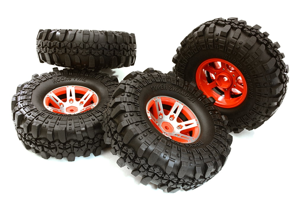 Integy RC Toy Model Hop-ups C27409RED Machined Alloy 6 Spoke Off-Road 1 ...