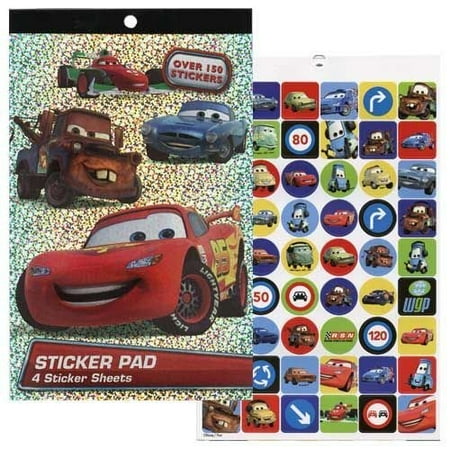 Disney cars 4 Sheet Sticker Pad with Over 150 Stickers | Walmart Canada