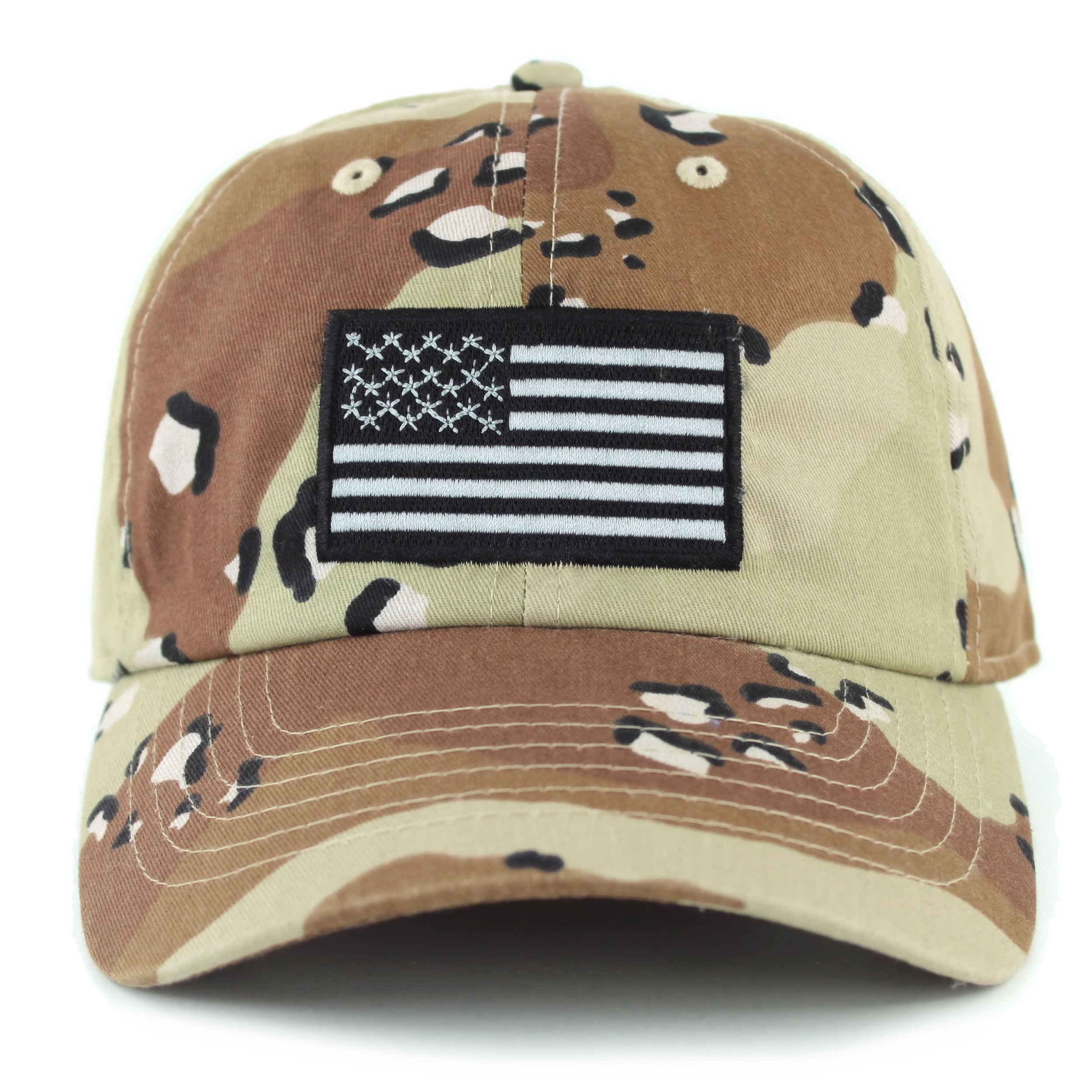 Newhattan Embroidered USA flag baseball cap 100% cotton Black Flag ...