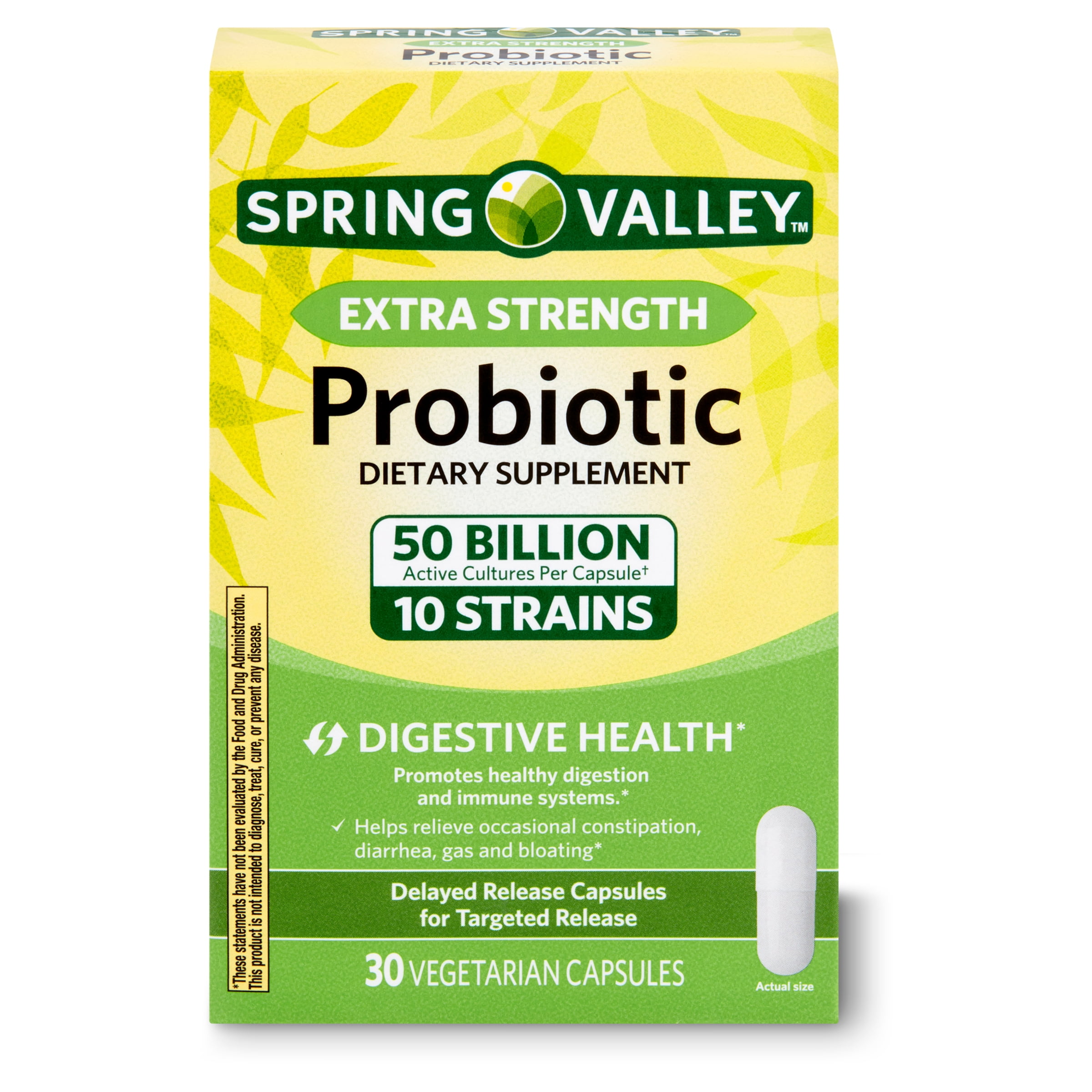 Spring Valley Extra Strength Probiotic Dietary Supplement, 30 count ...