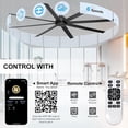 84'' Ceiling Fans No Light - Remote & APP Control, Large Industrial DC ...