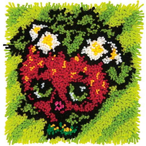 Dimensions Arts and Crafts Strawberry Kiss Latch Hook Kit for Beginners ...