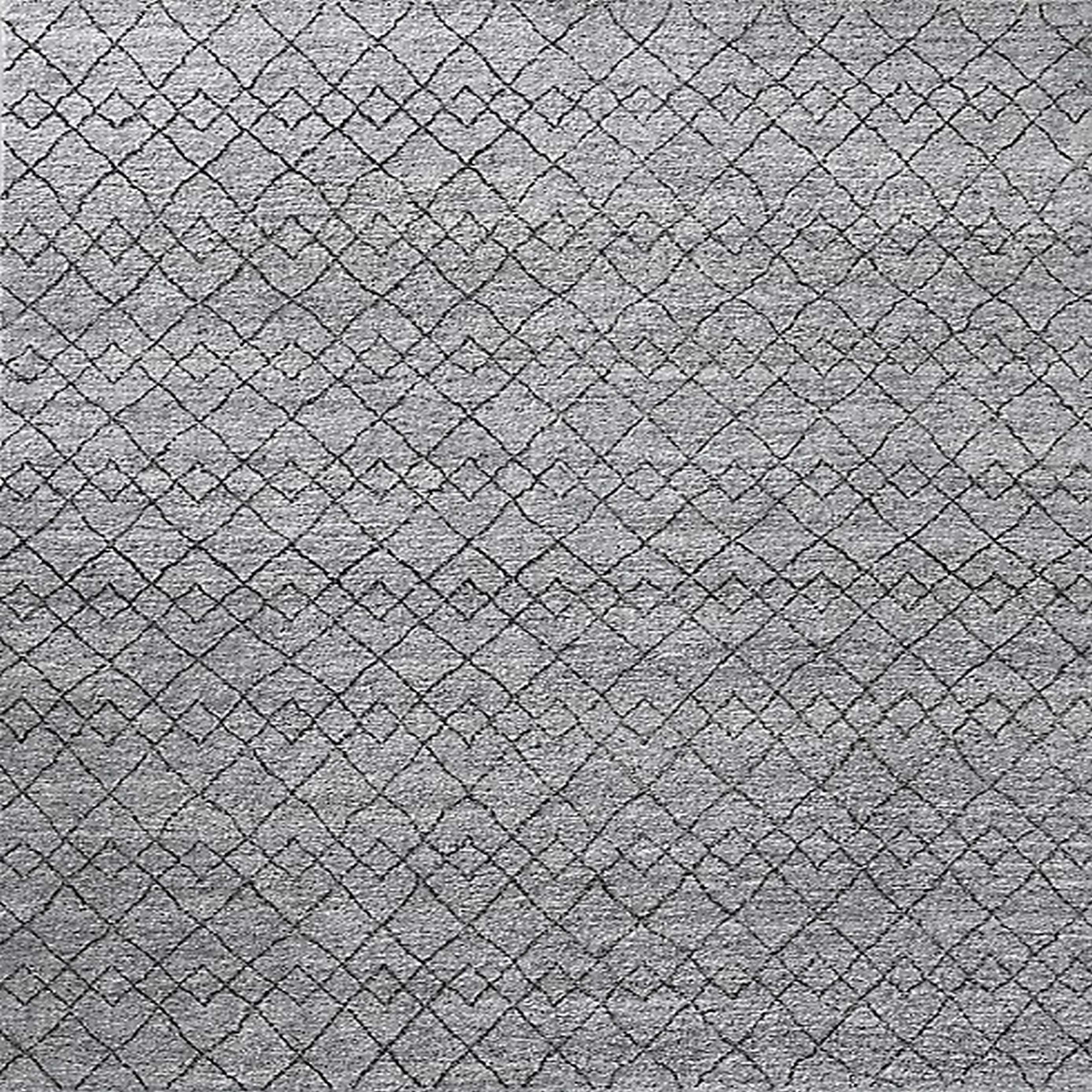 Ahgly Company Indoor Square Mid-Century Modern Metallic Silver Gray ...