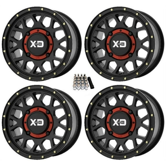 KMC Cage Beadlock 15" Wheels Black 30" Sand Tires Polaris RZR XP 1000 ...