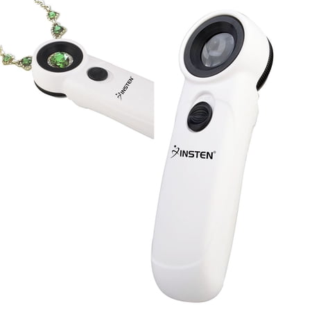 Insten 45X Magnifying Glass Eye Loupe Torch with 2 LED Light Handheld ...