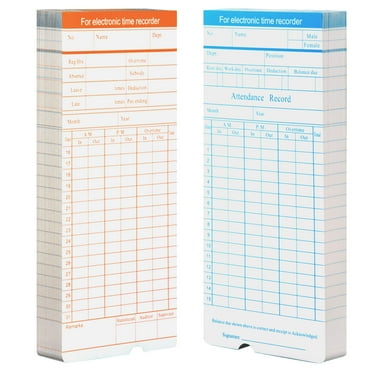 Yescom 1000 Count Monthly Time Clock Cards Timecard for Employee ...