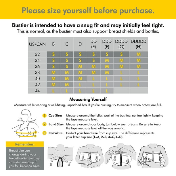 Medela Easy Expression Hands Free Pumping Bra, Black, Small - Walmart.ca