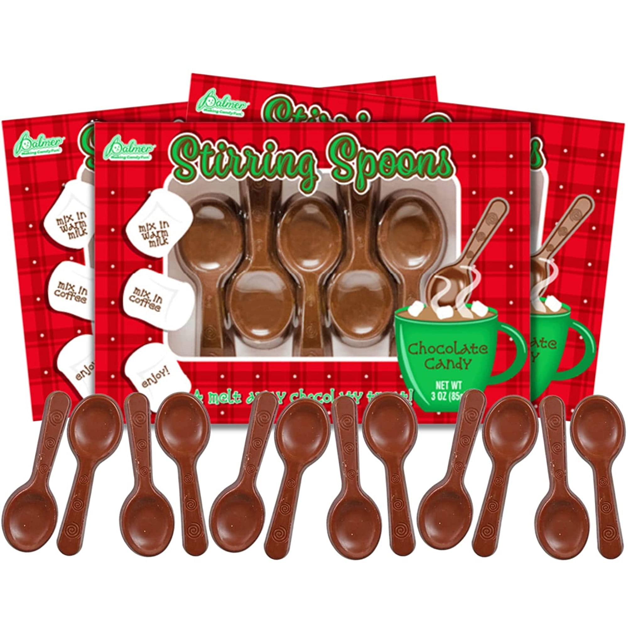 Chocolate Stirring Spoons, Christmas Candy Utensil Treat for Coffee ...