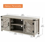 WAMPAT Farmhouse Barn Door Wood TV Stands for TV's up to 65”, Media ...