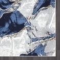 Abani Regal Collection Elegant Modern 4' x 6' Grey Blue Abstract Area ...