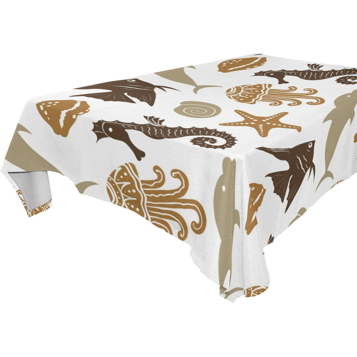 POPCreation Brown Sea Clan Tablecloth 60x104 inches - Walmart.com