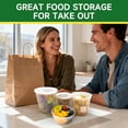 50 Set 32 oz Deli Containers with Lids, Leak-Proof BPA Free Plastic ...