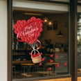 3D Romantic Heart Valentine's Day Window Sticker, Romantic Valentine's ...