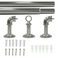 Industrial Pipe Curtain Rod Adjustable 42-120 Nickel Finish - Walmart.com