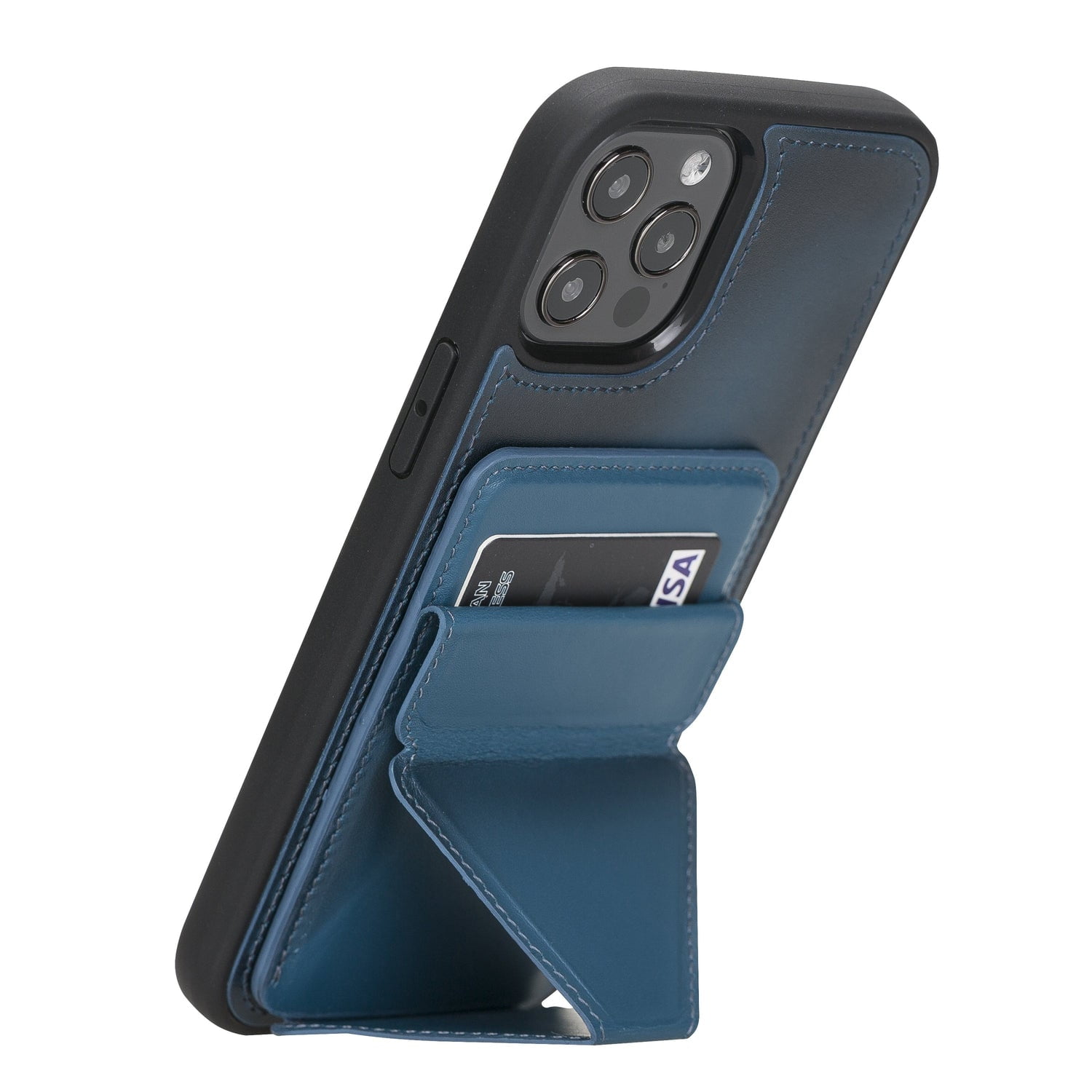 iPhone 12 Pro Max 6.7" Handcrafted Full Grain Leather Maggy Stand Cases ...