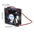 12V 2-Pin 80x80x25mm Computer CPU Heatsink Brushless Cooling Fan 8025 ...
