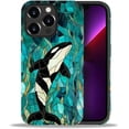 Case for iPhone 13 Pro Max,Colored Glass Dolphin Exquisitely Pattern ...