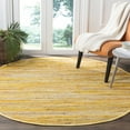 SAFAVIEH Rag Fergal Striped Cotton Area Rug, Yellow/Multi, 2'6" x 4 ...