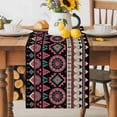 Abstract Aztec Geometric Pattern Table Runner 13x70in Non-Slip Cotton ...