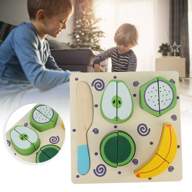 Wooden Fruit Cut Toys Simulation Wooden Fruit Vegetable Cut Toys Child ...