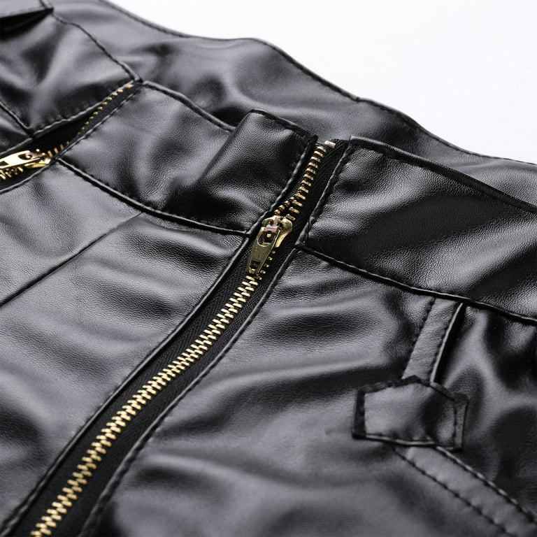 Noarlalf Leather Pants Men Zipper Pants Leather Pants Large Noarlalf Leather Pants Men Zipper Pants Leather Pants Large