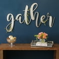 Stratton Home Decor Large Metal Gather Script Sign - Walmart.com