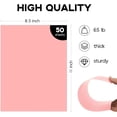 HSAPOW-50 Pack Pink Cardstock 8.5 x 11 65lb Paper, Pink Card Stock ...