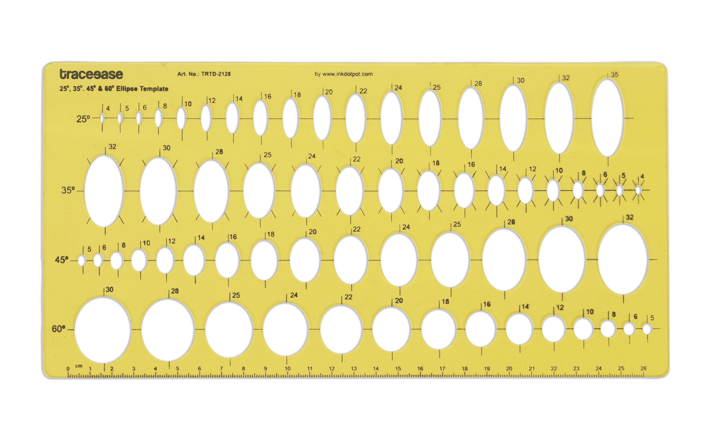 Traceease Geometric Drafting Ellipse Template Drawing Stencil ...